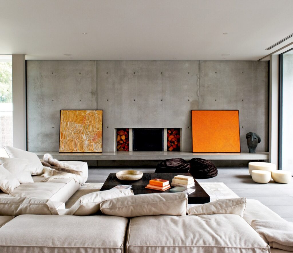 40 Stylish Living Rooms That Use Concrete To Stand Out