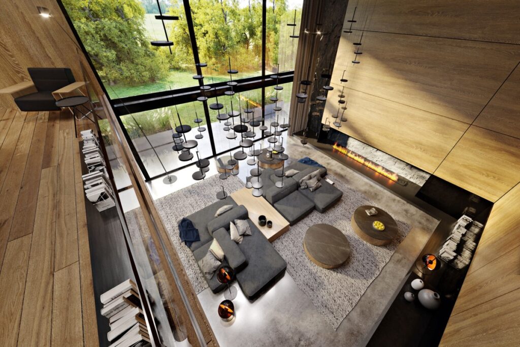 40 Stylish Living Rooms That Use Concrete To Stand Out