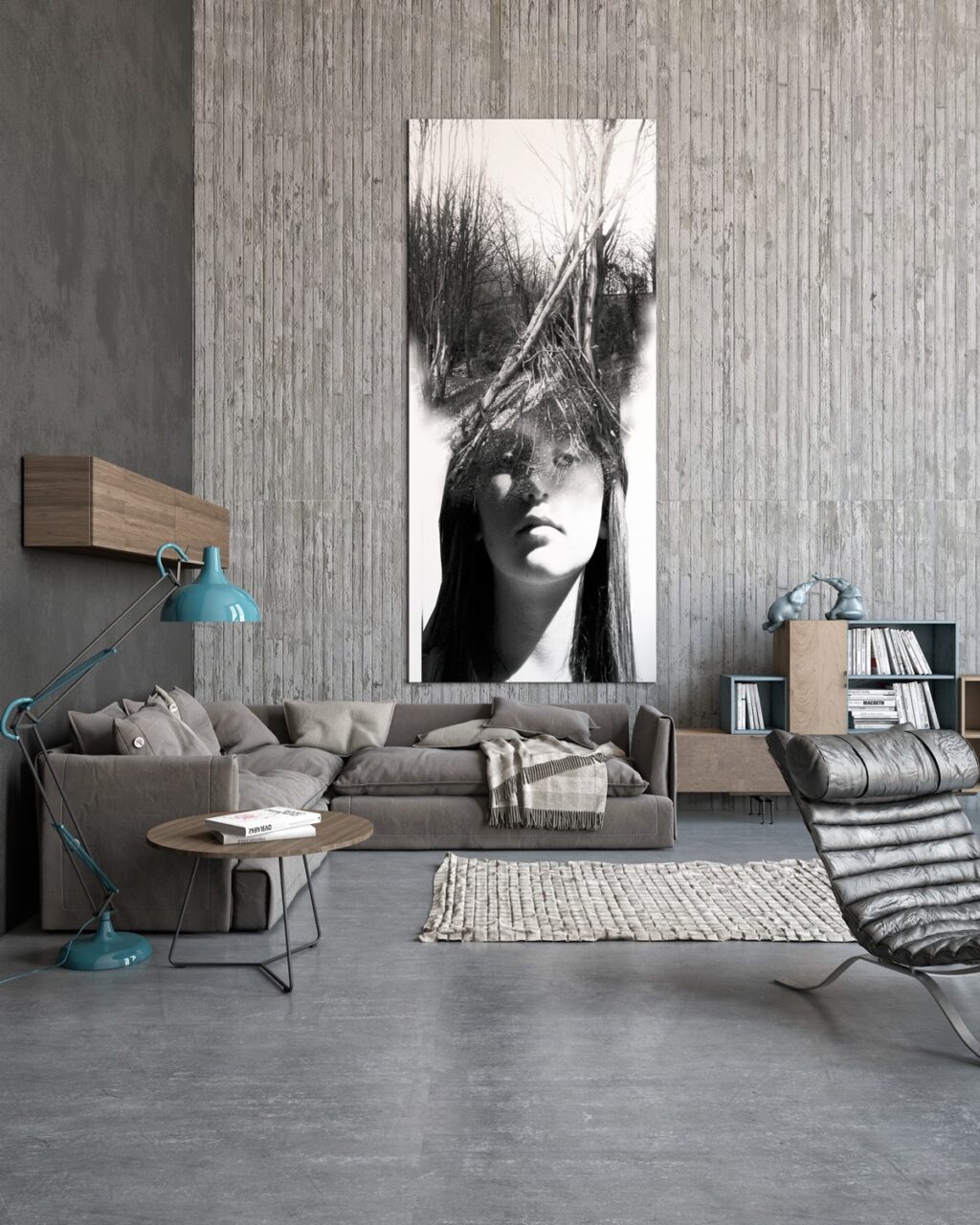 40 Stylish Living Rooms That Use Concrete To Stand Out
