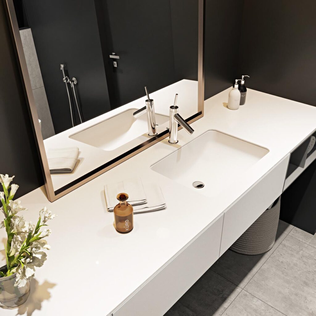 white tile countertop | Interior Design Ideas