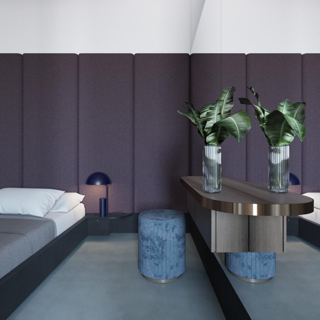 Blue dressing table stool | Interior Design Ideas