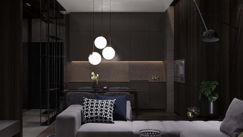 Using Dark Color Schemes For Small Homes: 3 Examples With Floor Plans