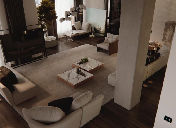 Luxury Apartment Interior Design Using Copper: 2 Gorgeous Examples