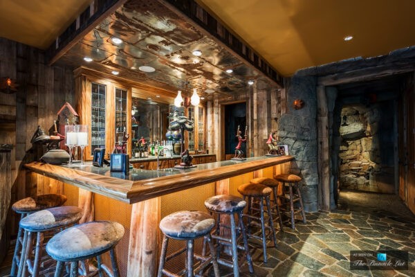 Rustic Mountaintop Mansion With Indoor River