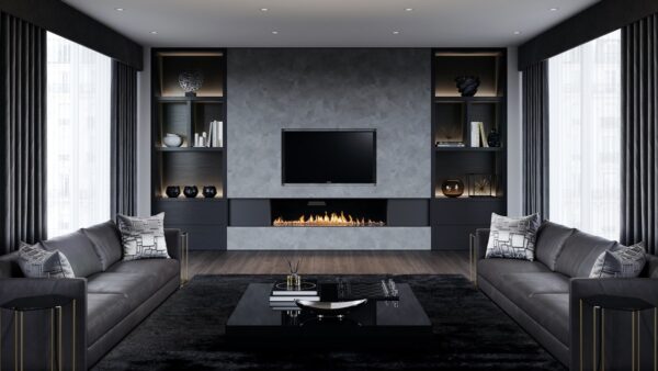 Dramatic living room decor | Interior Design Ideas