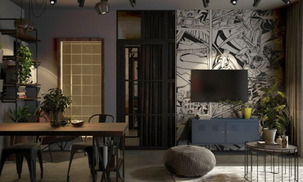 Comic book mural | Interior Design Ideas