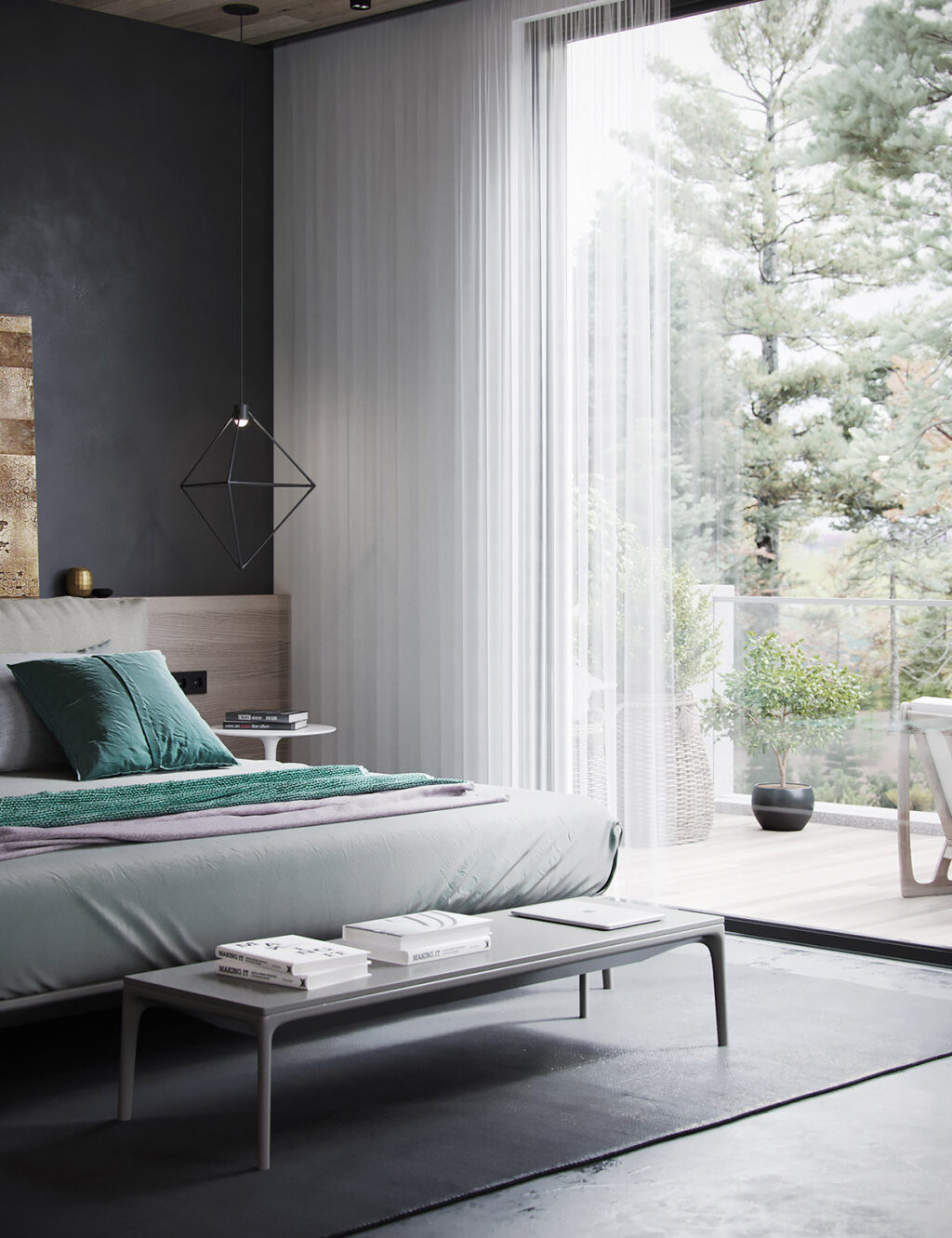 Black Decor With Colourful Accents