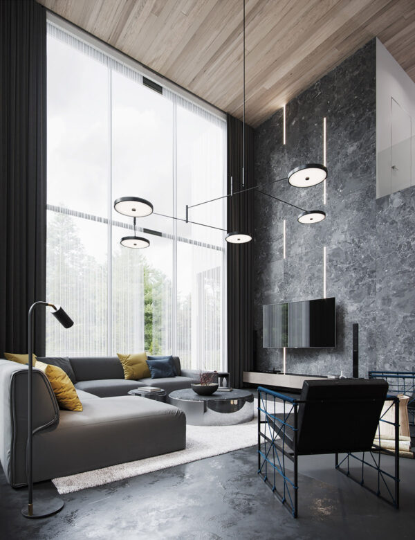 double height living room | Interior Design Ideas