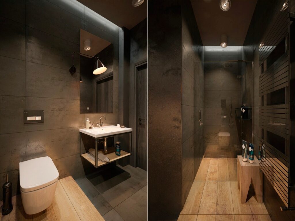 51 Industrial Style Bathrooms Plus Ideas & Accessories You Can Copy ...