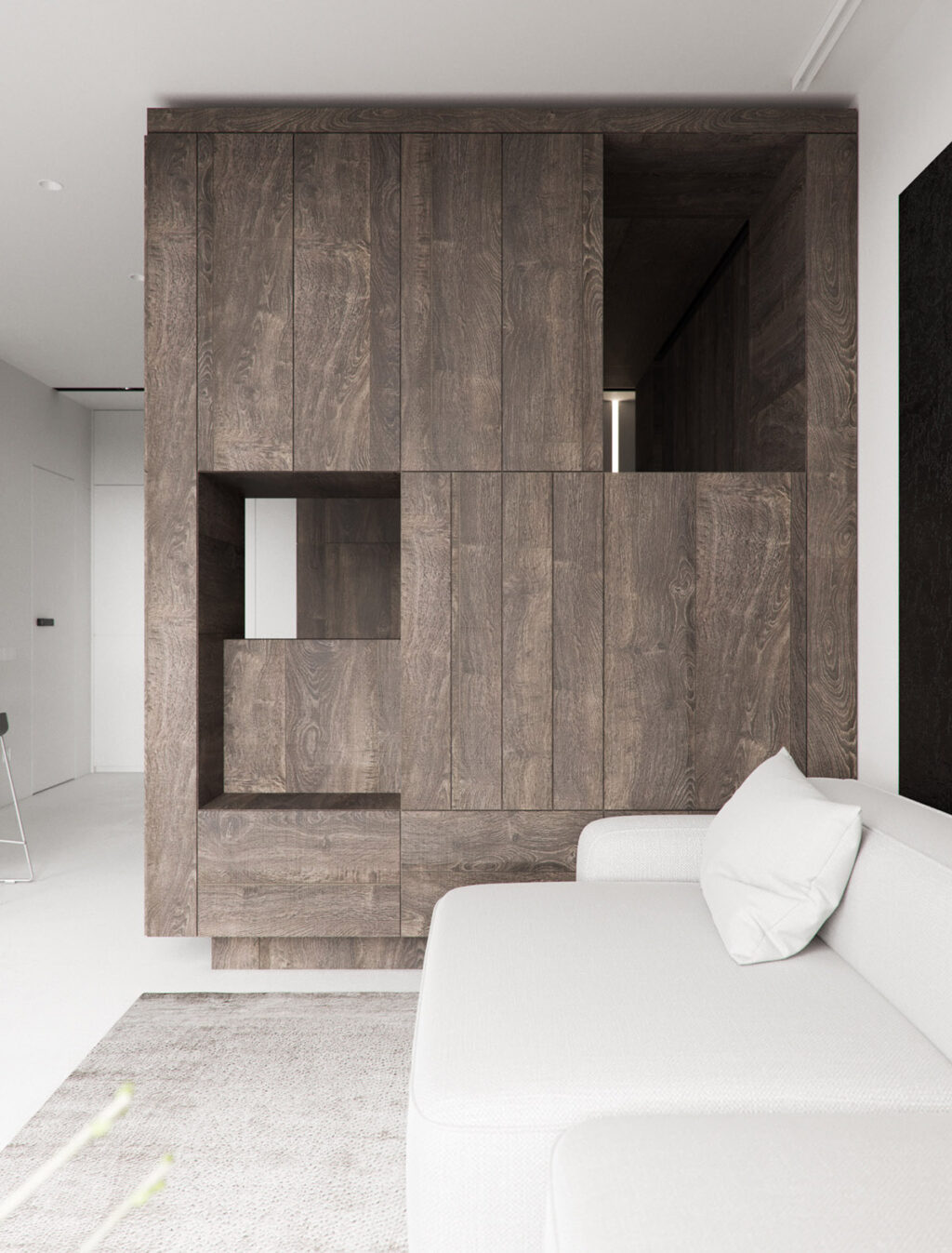 Two Different Methods of Dividing A Studio Apartment