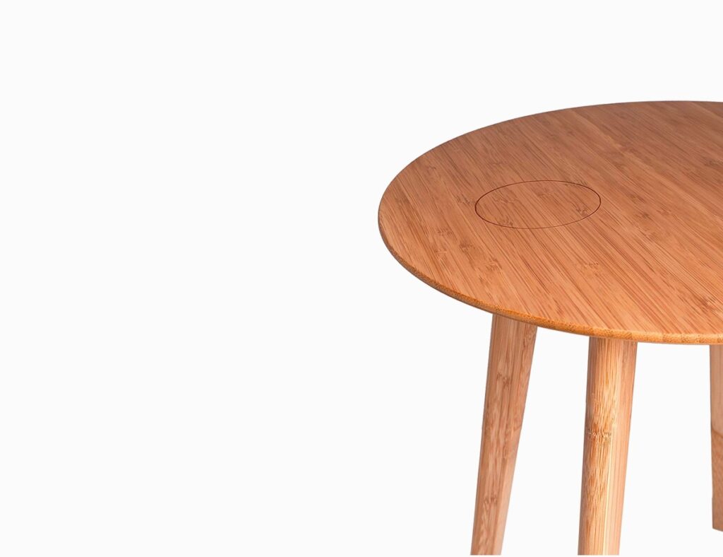 Product Of The Week: A Beautiful Bamboo Side Table With Wireless Phone ...