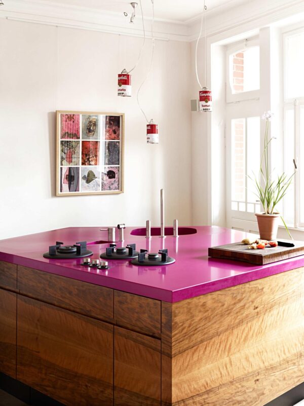 Magenta countertop | Interior Design Ideas