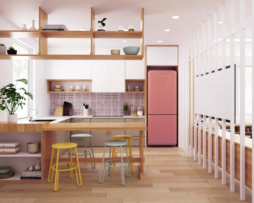51 Inspirational Pink Kitchens With Tips & Accessories To Help You ...