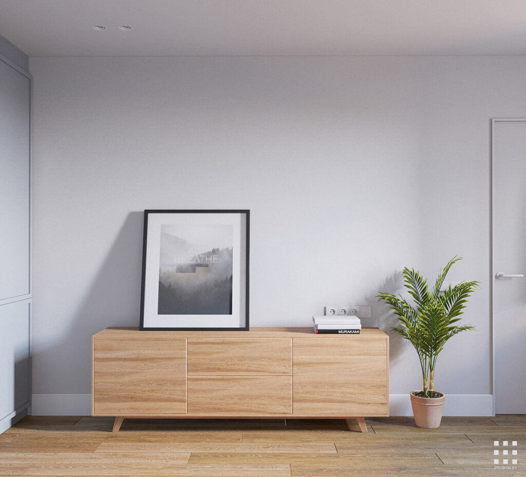 Wood console unit | Interior Design Ideas