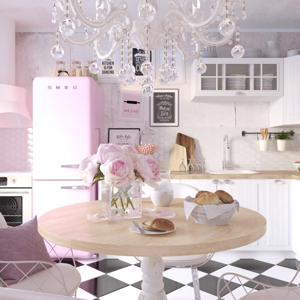 51 Inspirational Pink Kitchens With Tips & Accessories To Help You ...