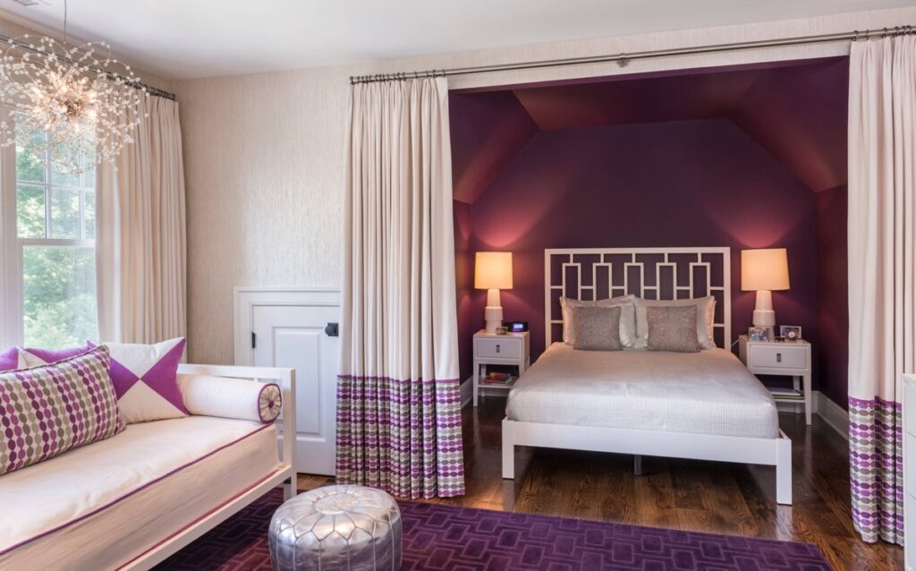 Purple curtains | Interior Design Ideas