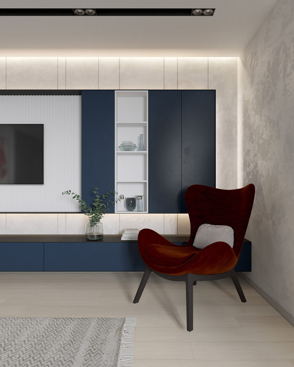 Modern Interior That Doen't Shy Away From Colour