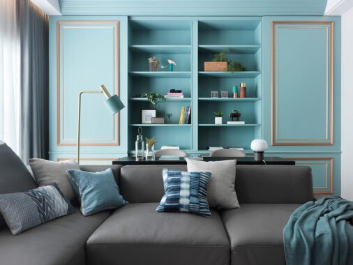 Two Beautiful Blue Interiors