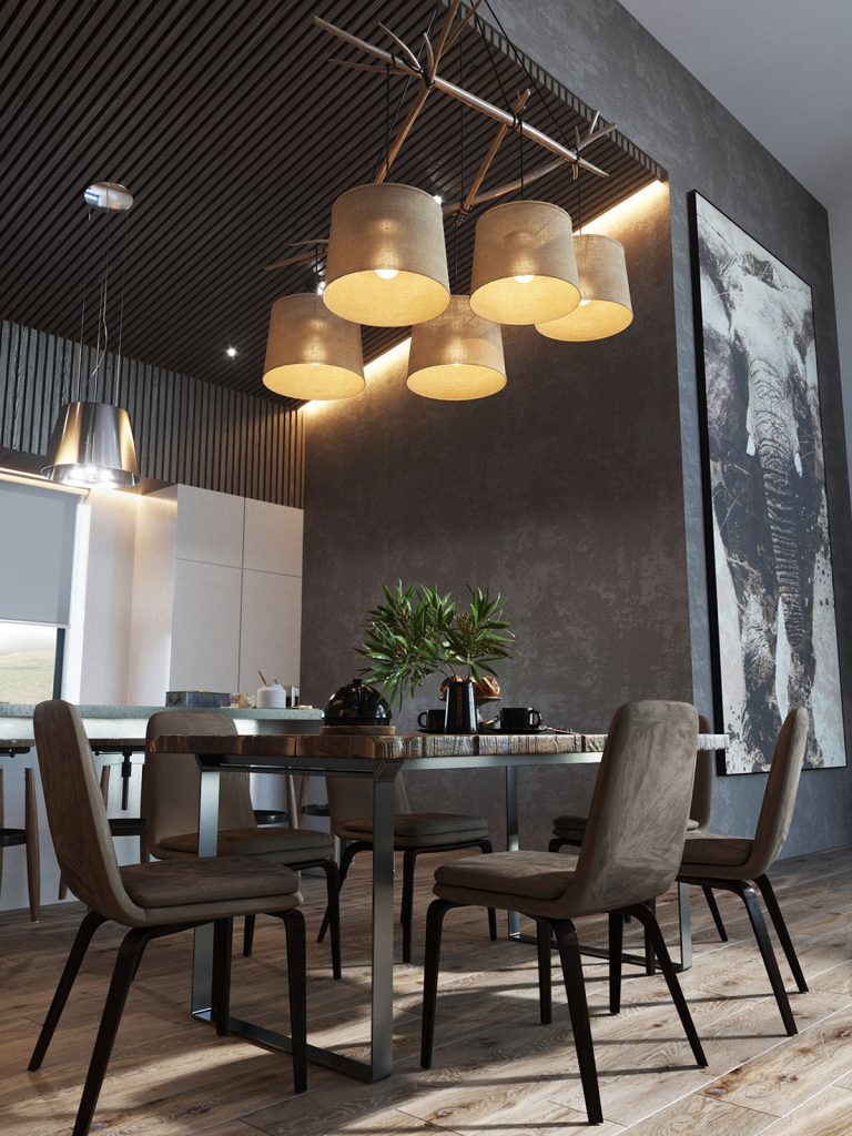 Wooden dining table | Interior Design Ideas