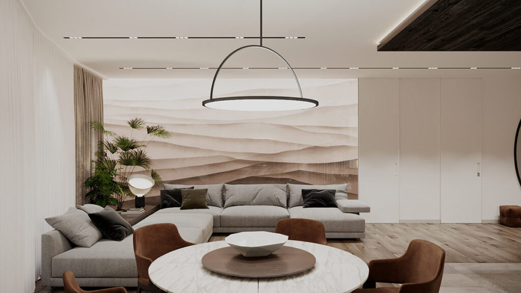 Classy Interior Designs With Slick Dark Accent Pieces