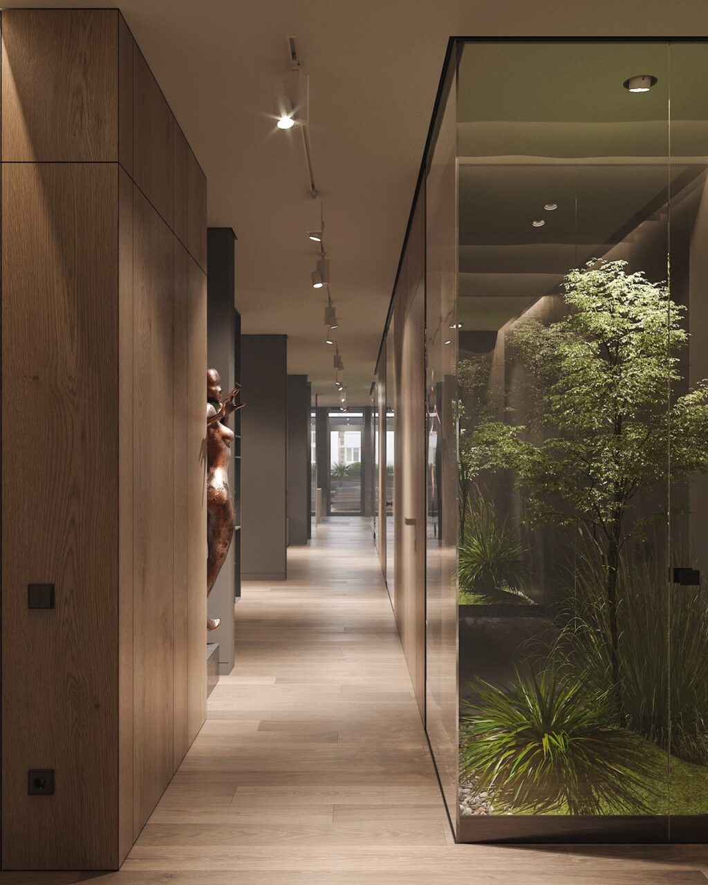 Atmospheric Apartment With Indoor Green Spaces And Natural Materials