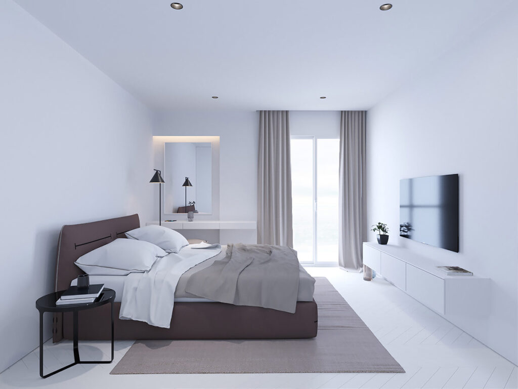 Four Different Decor Schemes On A Crisp White Base