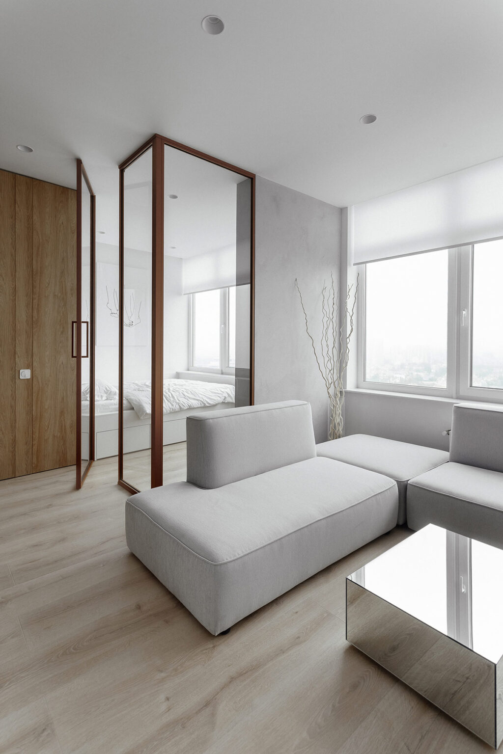 Three Modern Apartment Interiors Under 40 Square Meters (With Layouts)