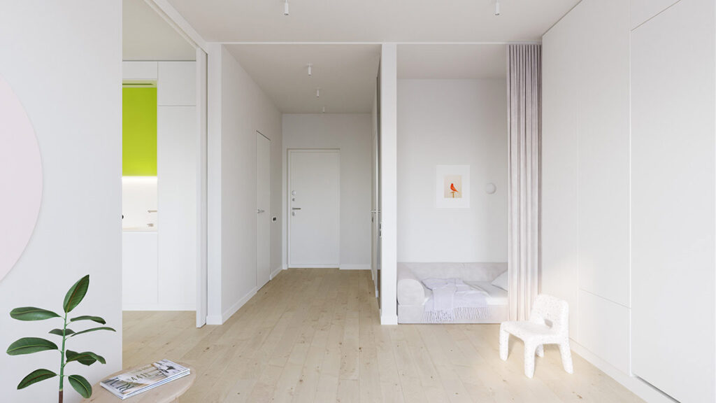 Four Different Decor Schemes On A Crisp White Base