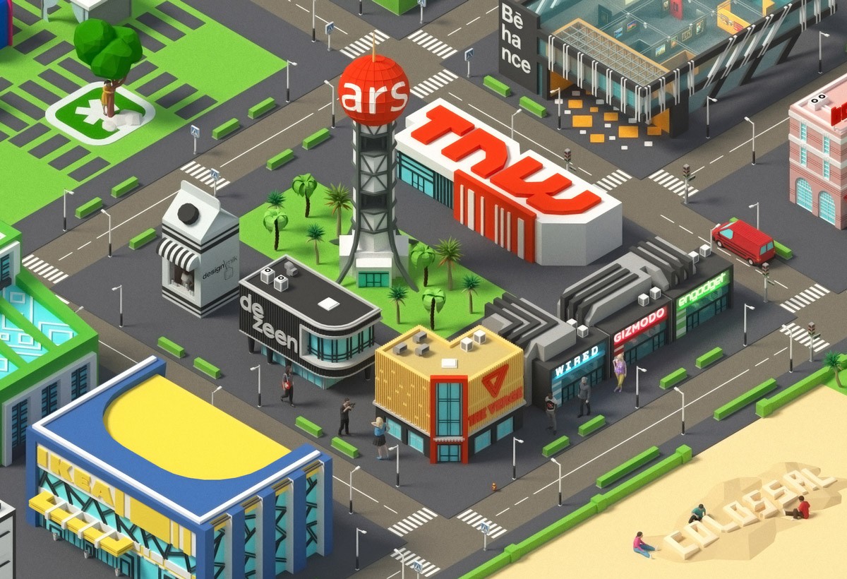 Product Of The Week: An Isometric City Poster That Imagines Iconic ...