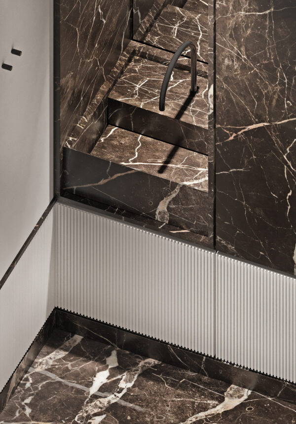Magnificent Modern Marble Interior With Metallic Accents