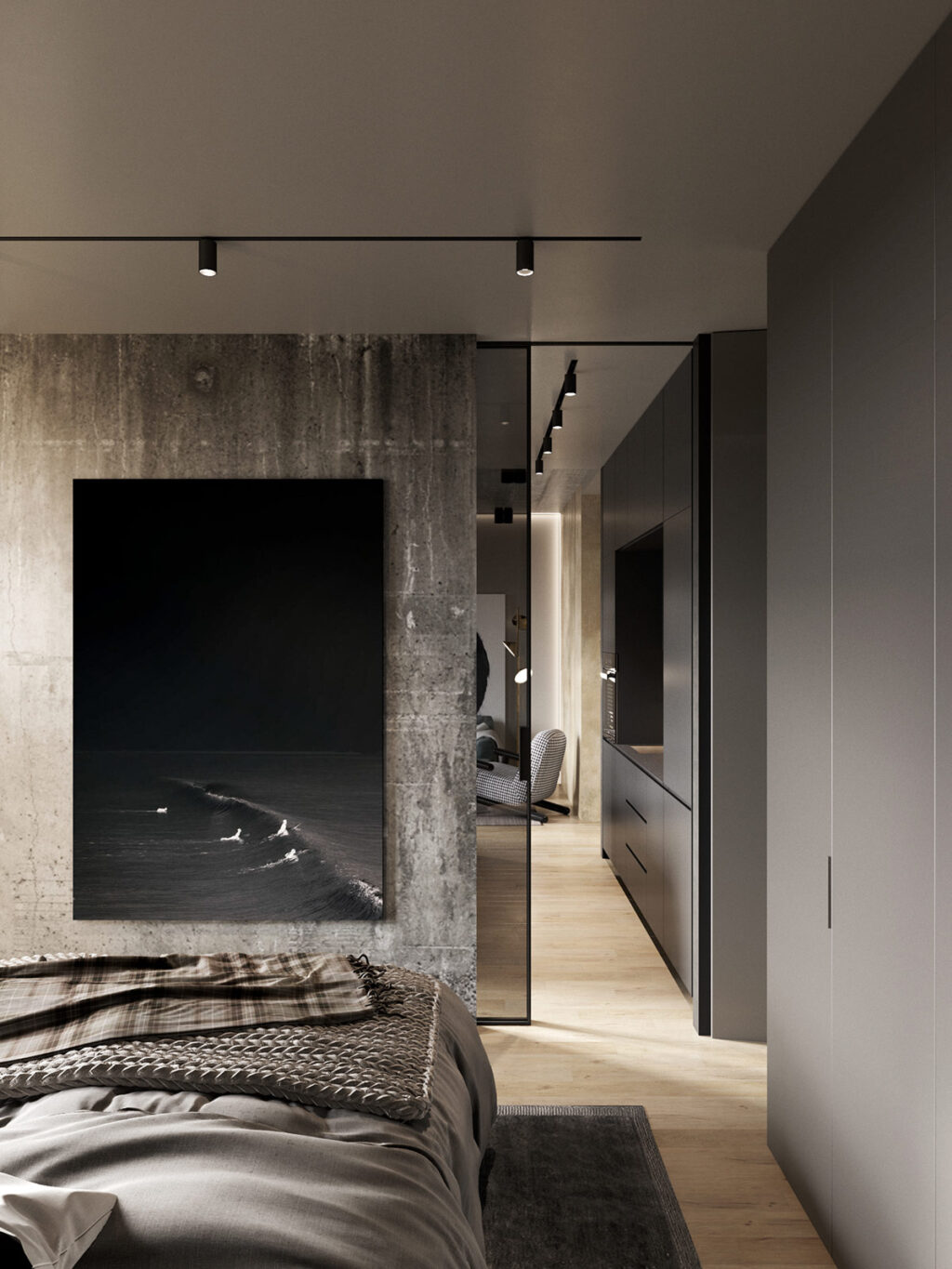 2 Small Apartment Layouts With Deliciously Dark Decor Ideas
