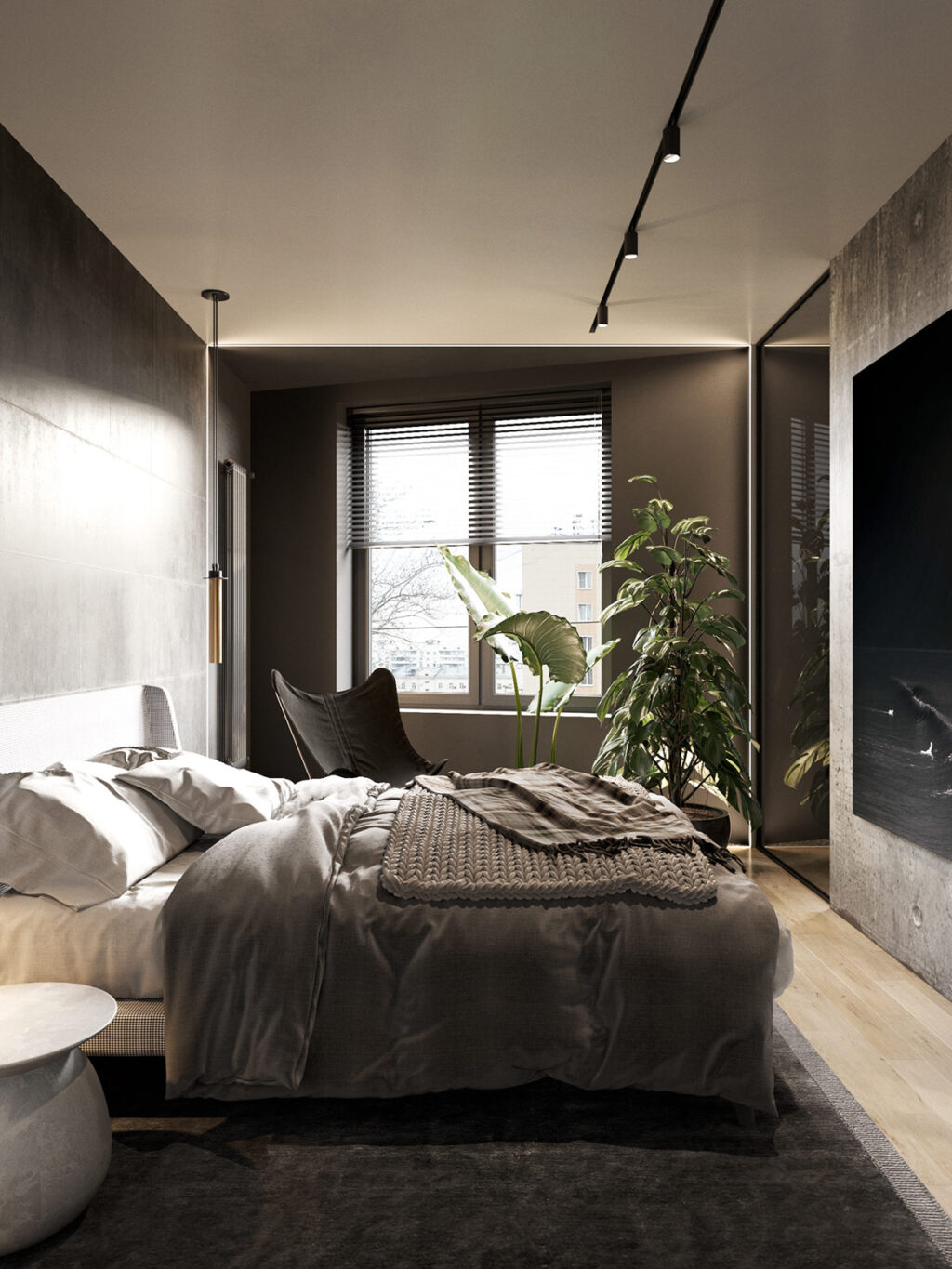 2 Small Apartment Layouts With Deliciously Dark Decor Ideas