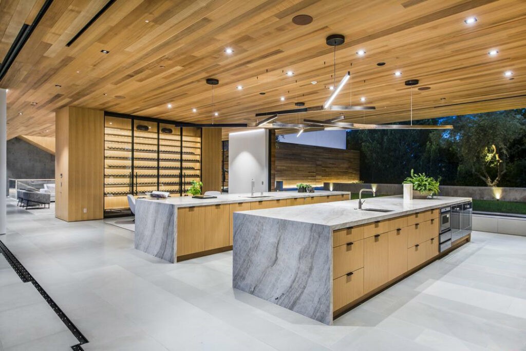 modern wood ceiling treatment | Interior Design Ideas