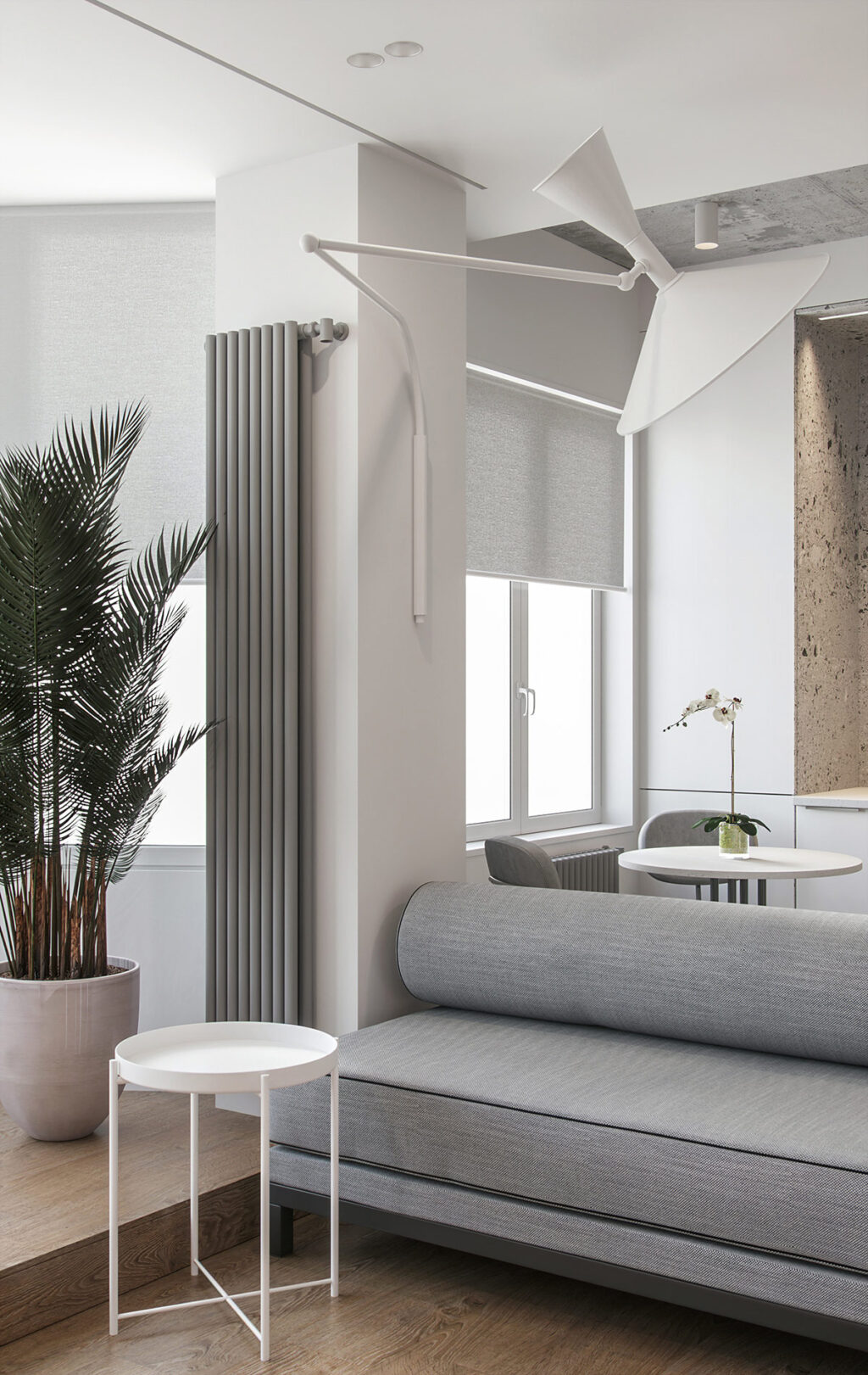 Two Minimalist Studio Apartments Making Statements with Shape