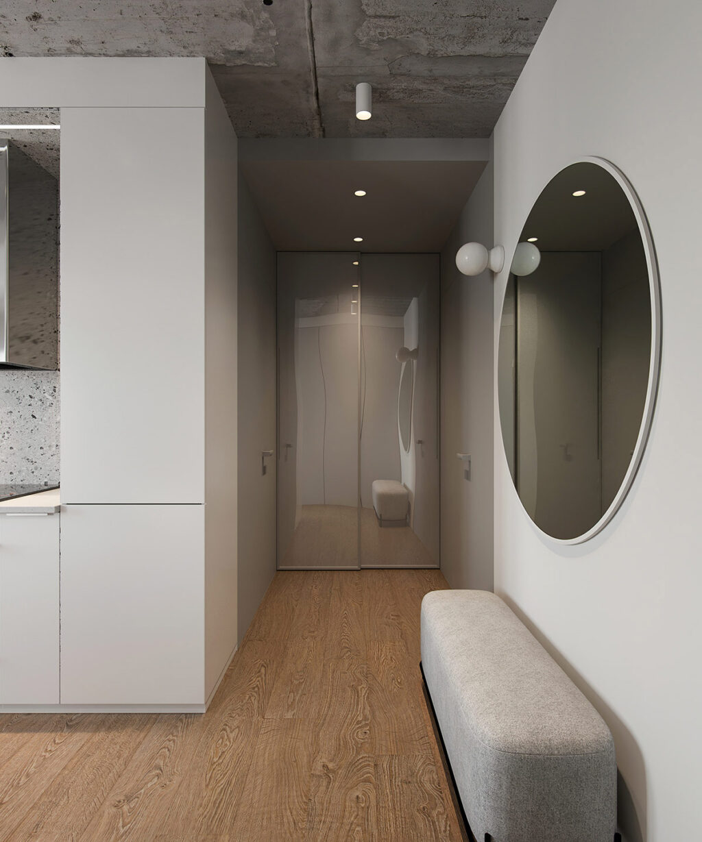 Two Minimalist Studio Apartments Making Statements with Shape