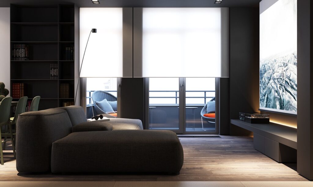 Dark Grey Modern Decor As An Atmospheric Base For Colour