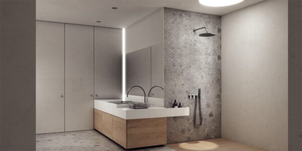 open plan shower | Interior Design Ideas