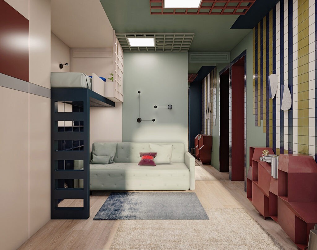 Unique Interiors Enlivened With Multicolour Decor