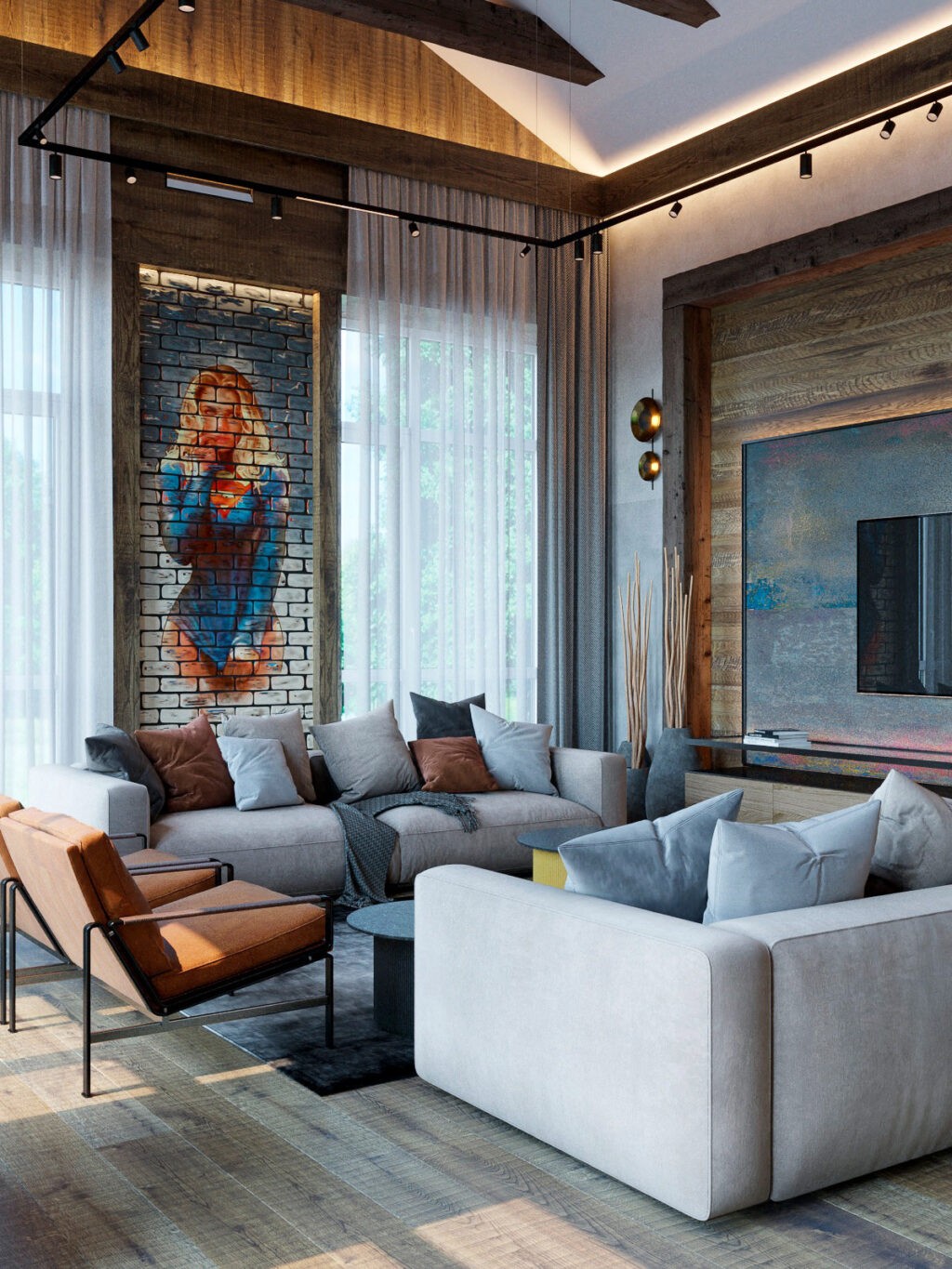 Cool, Edgy And Comic Book Art Filled Interiors