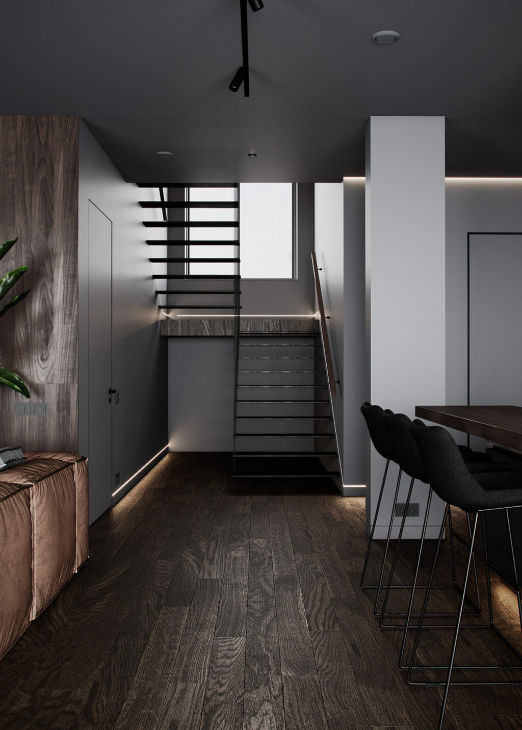 open risers staircase design | Interior Design Ideas