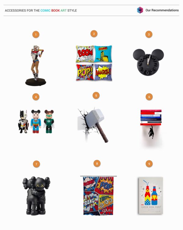 Cool, Edgy And Comic Book Art Filled Interiors