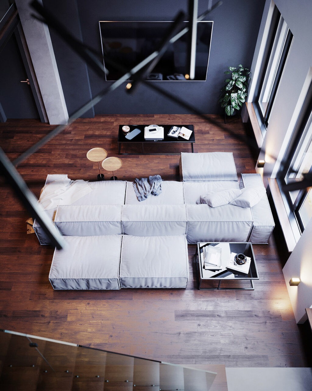 two sided sofa arrangement | Interior Design Ideas