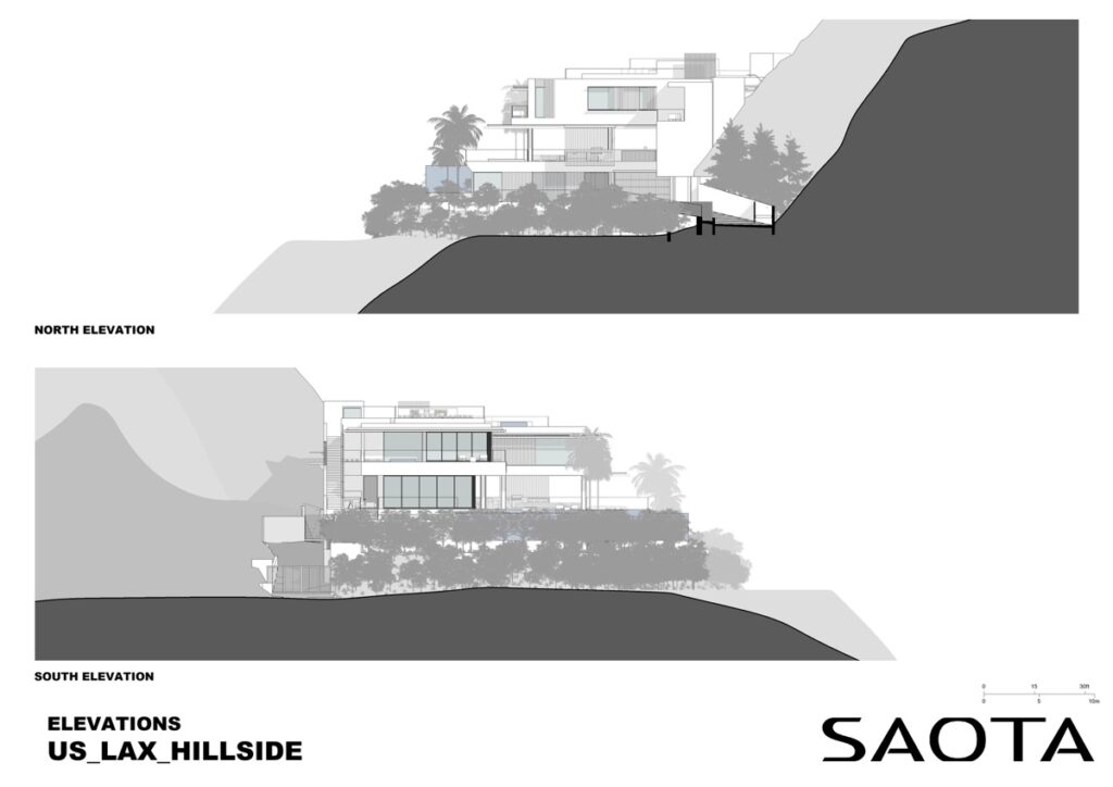 Hillside Home In Los Angles With Layered Pool Design