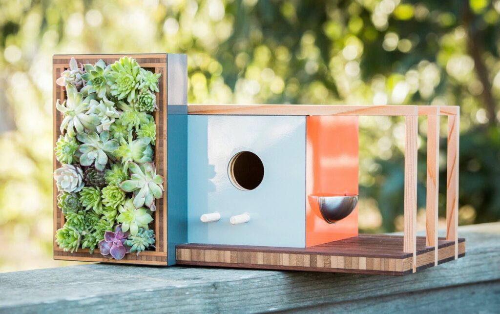 Architecturally Inspired Mid Century Modern Style Bird Houses