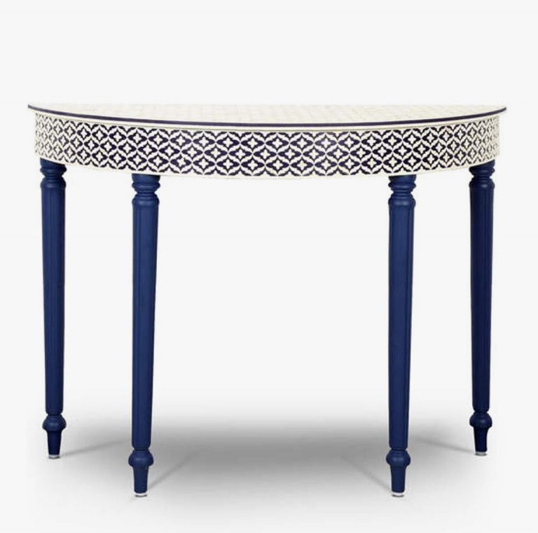 Semi Circle Sofa Table Handmade Furniture with Bone Inlay | Interior ...