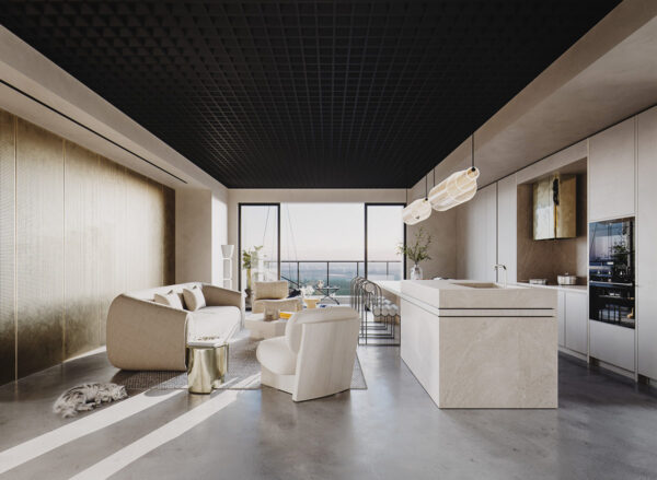 Decorating With Calming Neutrals, Gold Accents & Heavy Black Anchors