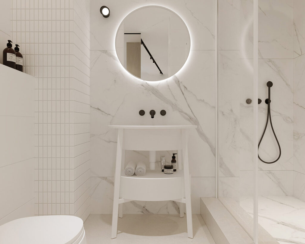 round vanity mirror | Interior Design Ideas