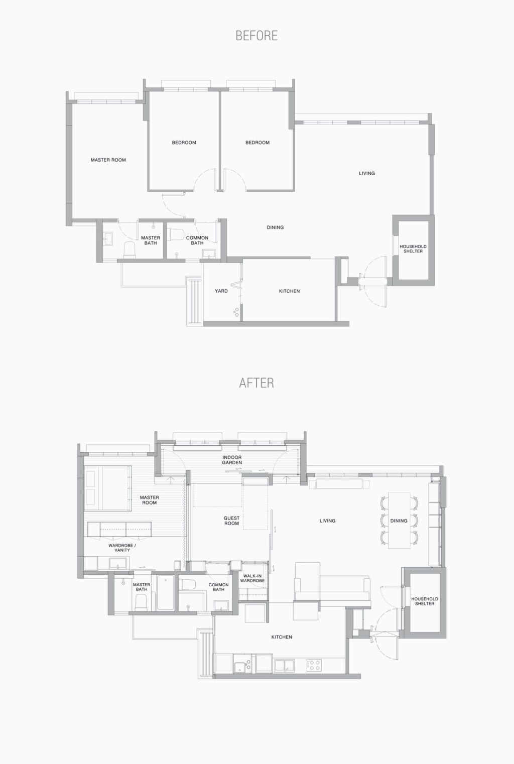 Remodelling Two 110 Square Metre Apartments (With Plans)