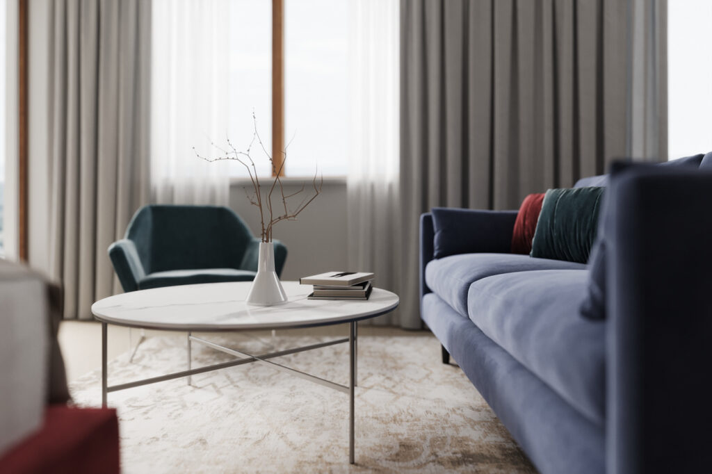 Modern Red And Blue Interior Design Inspiration