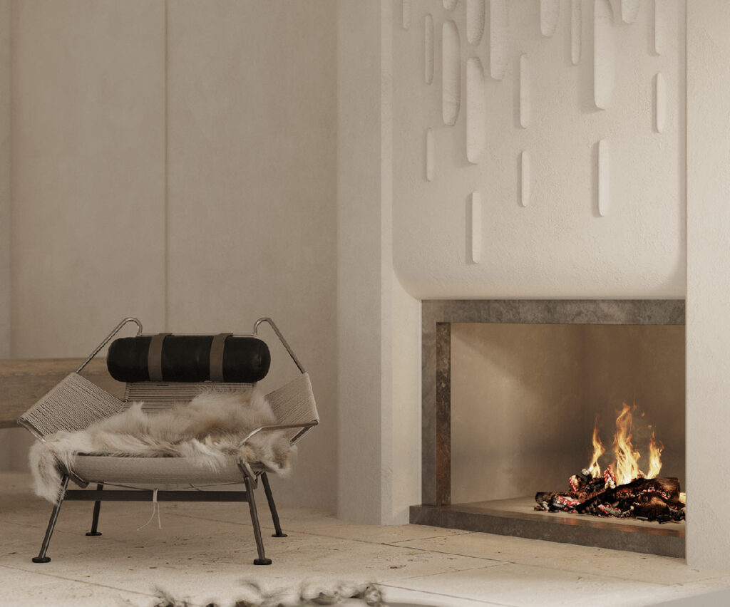 open fireplace | Interior Design Ideas